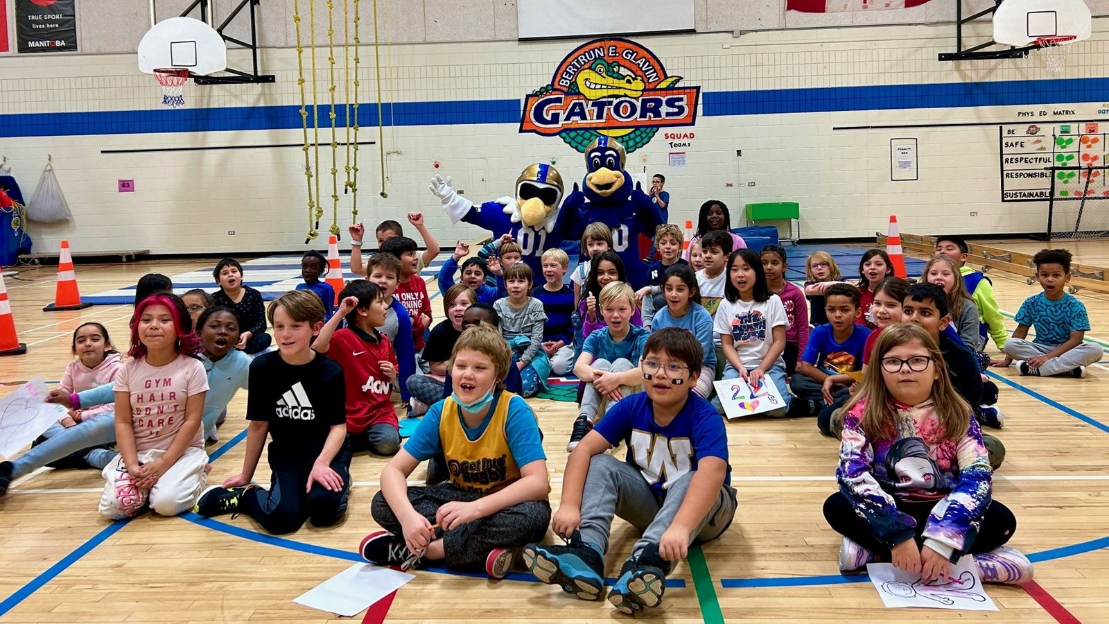 Buzz & Boomer Visit Bertrun E. Glavin